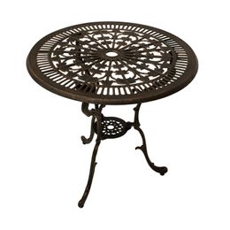 DEGAMO Tisch Jugendstil 70cm rund, Aluguss bronze antik