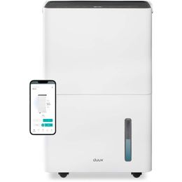 DUX duux Bora Smart 20 Liter Wei&szlig; Luftentfeuchter (F&uuml;r R&auml;ume bis ca. 40 m&sup2;, entfernt bis zu 20 Liter Feuchtigkeit pro Tag, Steuerung per Hygrostat oder Duux App, Wassertank-Kapazit&auml;t 4 Liter, 60 cm Ablaufschlauch, LED-Bedienfeld, Timer-/Nacht-Modus, 2 Geschwin