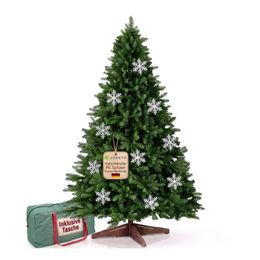 Juskys&reg; K&uuml;nstlicher Weihnachtsbaum Norvi 220 cm inkl. Holzst&auml;nder