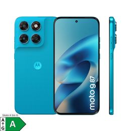 Motorola G87 12GB + 256GB PANTONE&reg; Blue Atoll Smartphone (6,78 Zoll, 200 MP, 5.100-mAh, Octa-Core, Fingerabdrucksensor, Gesichtserkennung, blau)