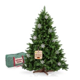 JUSKYS&reg; K&uuml;nstlicher Weihnachtsbaum Norvi 150 cm inkl. Holzst&auml;nder