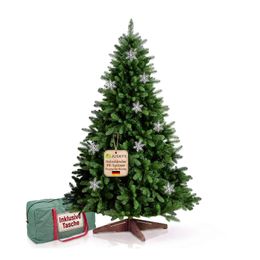 Juskys&reg; K&uuml;nstlicher Weihnachtsbaum Norvi 180 cm inkl. Holzst&auml;nder