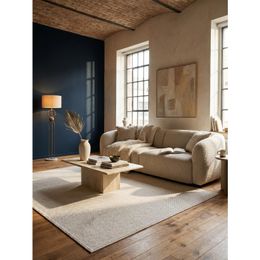 KADIMA DESIGN Flachgewebe-Teppich Berber-Tradition Creme 200x290 cm Uni meliert