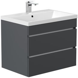 Posseik Badm&ouml;bel Fellini 70 SoftClose eiche gold mit grifflosen Schubladen
