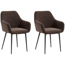GiPP St&uuml;hle, Braun, Textil, Rechteckig,Rechteckig, 54x80x57 cm, Esszimmer, St&uuml;hle, Esszimmerst&uuml;hle, Vierfu&szlig;st&uuml;hle