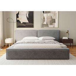 Boxxx Polsterbett, Anthrazit, Textil, Birke, 120x200 cm, gepolstertes Kopfteil, in verschiedenen Gr&ouml;&szlig;en erh&auml;ltlich, Schlafzimmer, Betten, Polsterbetten