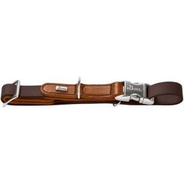 Dog Sport HUNTER Hundehalsung wolmar biothane x leder alu strong braun XL