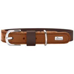 Dog Sport HUNTER Hundehalsband wolmar biothane x leder braun M-L
