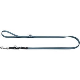 Sport Dog Dog Sport HUNTER stufenlos verstellbare Hundef&uuml;hrleine wolmar biothane x leder blau 1,9 cm