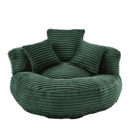Wishdor Sitzsack, Jadegr&uuml;n, Textil, 1-Sitzer, Rund, 108x52x108 cm, Wohnzimmer, Hocker, Sitzs&auml;cke, XXL Sitzs&auml;cke