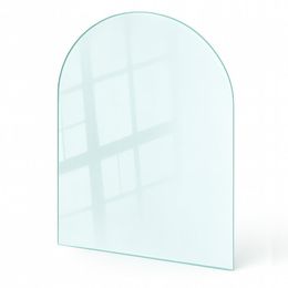 Tulup Glasplatte, Transparent, Glas, Formgebogen, 80x70x0.4 cm, Kleinm&ouml;bel, Kamine & Zubeh&ouml;r, Kamin&ouml;fen
