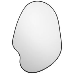 Ambia Home Wandspiegel, Silber, Metall, Glas, Uni, Freiform, 50x70x1 cm, Spiegel, Wandspiegel