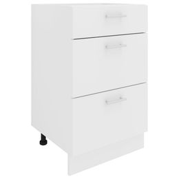 Mid.you K&uuml;chenunterschrank, Wei&szlig;, Holzwerkstoff, 3 Schublade(n) Schubladen, 50x82x46 cm, individuell planbar, K&uuml;chen, K&uuml;chenm&ouml;bel, K&uuml;chenschr&auml;nke, K&uuml;chenunterschr&auml;nke