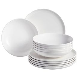 Ritzenhoff Breker Tafelservice Skagen, Wei&szlig;, Keramik, 12-teilig, Uni, Lfgb, lebensmittelecht, Essen & Trinken, Geschirr, Geschirr-Sets, Tafelservice