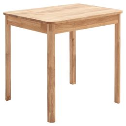 P & B Esstisch, Wildeiche, Holz, Wildeiche, massiv, rechteckig, 80x76x60 cm, Fsc, schnell aufzubauende und stabile Arbeitsfl&auml;che, Esszimmer, Tische, Esstische