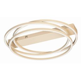 Fischer & Honsel Led-Deckenleuchte Kiku, Sand, Metall, rund,rund, warmwei&szlig;, kaltwei&szlig;, tageslichtwei&szlig;, 56x8.5x56 cm, Lampen & Leuchten, Innenbeleuchtung, Leuchten nach R&auml;umen, Schlafzimmerlampen