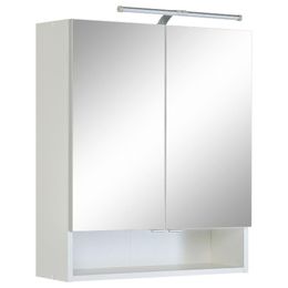 Held Spiegelschrank, Wei&szlig;, Holzwerkstoff, 1 F&auml;cher, einzeln stellbar, 60x71x20 cm, individuell planbar, Badezimmer, Badezimmerspiegel, Spiegelschr&auml;nke