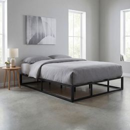 Boxxx Metallbett, Natur, Schwarz, Holz, Metall, Eukalyptusholz, Sperrholz,Sperrholz, 180x200 cm, nicht verstellbar, Schlafzimmer, Betten, Metallbetten