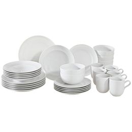 Seltmann Weiden Kombiservice Liberty, Wei&szlig;, Keramik, 30-teilig, 400 ml, Essen & Trinken, Geschirr, Geschirr-Sets, Kombiservice