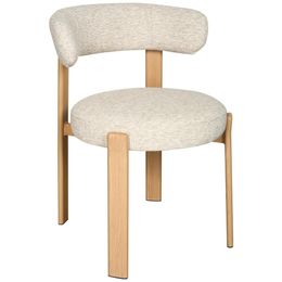 Livetastic Stuhl, Eiche, Beige, Textil, Metall, Flachrohr, 55x75x56.5 cm, Esszimmer, St&uuml;hle, Esszimmerst&uuml;hle, Vierfu&szlig;st&uuml;hle