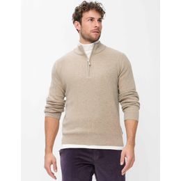 Brax Herren Strickpullover Style STEFFEN cappucino, hellbraun, Gr. M