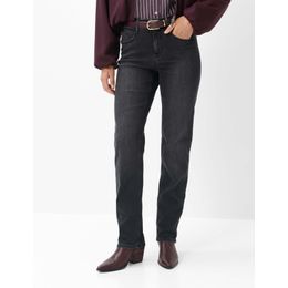 Brax Damen Five-Pocket-Hose Style MARY USED DARK GREY, denim dunkelgrau, Gr. 46
