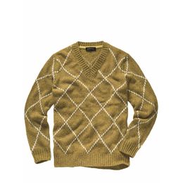Mey & Edlich Mey & Edlich Herren Intarsia-Pullover Gelb 60 % Wolle, 20 % Viskose, 20 % Polyamid