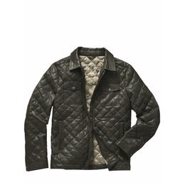 Mey & Edlich Mey & Edlich Herren Stepplederjacke Gr&uuml;n 100 % Lammnappa