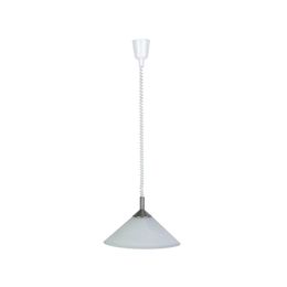 Brilliant Lampe Ariana Pendelleuchte 40cm Rollizug eisen/wei&szlig;-alabaster 1x A60, E27, 60W, geeignet f&uuml;r Normallampen (nicht enthalten) H&ouml;henverstellbar durch Rollizug