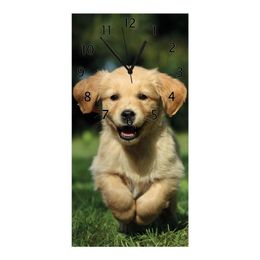 Wallario Uhr 20 x 20 cm, wei&szlig;e Zeiger S&uuml;&szlig;er Hund - Golden Retriever
