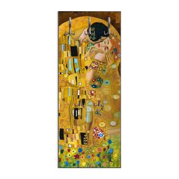 Wallario Holzgarderobe 50 x 125 cm Der Kuss von Klimt