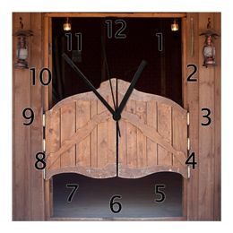 Wallario Uhr 30 x 60 cm, wei&szlig;e Zeiger Saloont&uuml;r