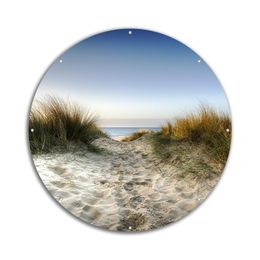 Wallario Gartenposter ca. 80 x 120 cm Weg durch die D&uuml;nen zum Strand am Meer