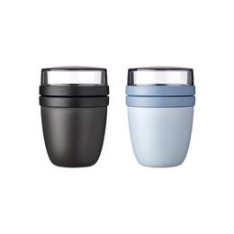 Mepal Lunchpots Nordic Black & Nordic Sage Ellipse &oslash; 10.7 cm 2er Set