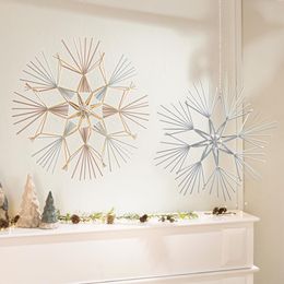 Gro&szlig;er Strohstern "Eisblau", 2er Set