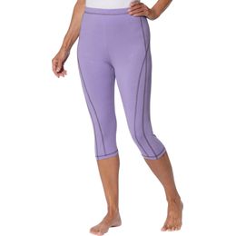 Damen Caprileggings mit Kontrastn&auml;hten lavendel, Gr&ouml;&szlig;e 38