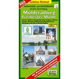 Radwander- und Wanderkarte Mulderadweg (Freiberger Mulde)