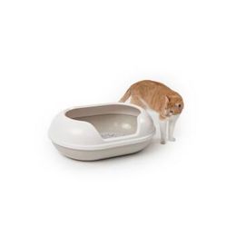 LucyBalu Katzentoilette ARENA wei&szlig; / taupe