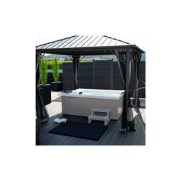 Home Deluxe Outdoor Whirlpool NIMBUS DELUXE mit Treppe und Thermoabdeckung - 190 x 140 cm f&uuml;r 2 Personen