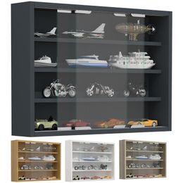 Vcm Glasvitrine h&auml;ngend Vitrine Glas mit ESG-Sicherheitsglas Ma&szlig;e: H. 40 x B. 57 x T. 10 cm H&auml;ngevitrine Glas Modern und platzsparend Glas Vitrinenschrank - Agisa M