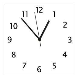 Wallario Uhr 20 x 20 cm, wei&szlig;e Zeiger Wei&szlig;