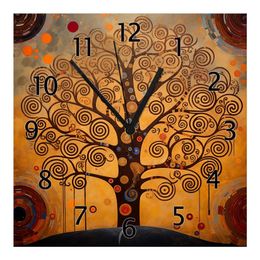 Wallario Uhr 20 x 20 cm, wei&szlig;e Zeiger Baum des Lebens