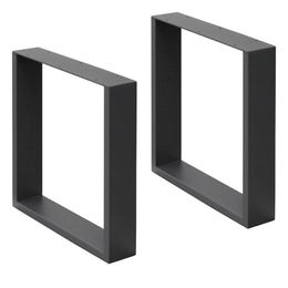 ECD Germany ECD-Germany Tischbeine, Anthrazit, Metall, 40x43x8 cm, Esszimmer, Tische, Esstische, Tischsysteme, Tischgestell