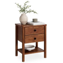 Idimex Nachttisch, Kastanien, Holz, Kiefer, Vintage, 1-Sitzer, 45x53x35 cm, Schlafzimmer, Nachttische