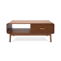 Sicaan Couchtish, Braun, Holz, 1 Schubladen, Rechteckig, 50x45.5x105 cm, Wohnzimmer, Wohnzimmertische, Couchtische