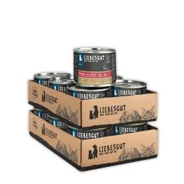 LIEBESGUT Katzenfutter Kaninchen mit Mangold und Reisflocken 12x200 g