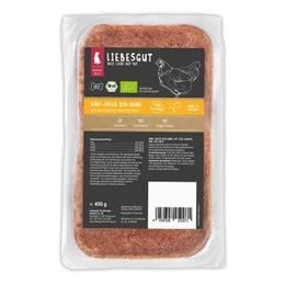LIEBESGUT Hundefutter Barf-Men&uuml; Bio-Huhn mit Bio-Gem&uuml;se und Bio-Obst 14x400 g