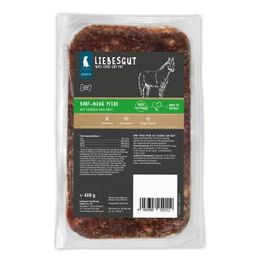 LIEBESGUT Hundefutter Barf-Men&uuml; Pferd mit Gem&uuml;se und Obst 14x400 g