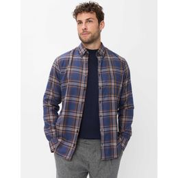 Brax Herren Karohemd Style DANIEL navy, dunkelblau, Gr. M