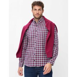 Brax Herren Hemd Style DANIEL magenta, lila, Gr. XXL